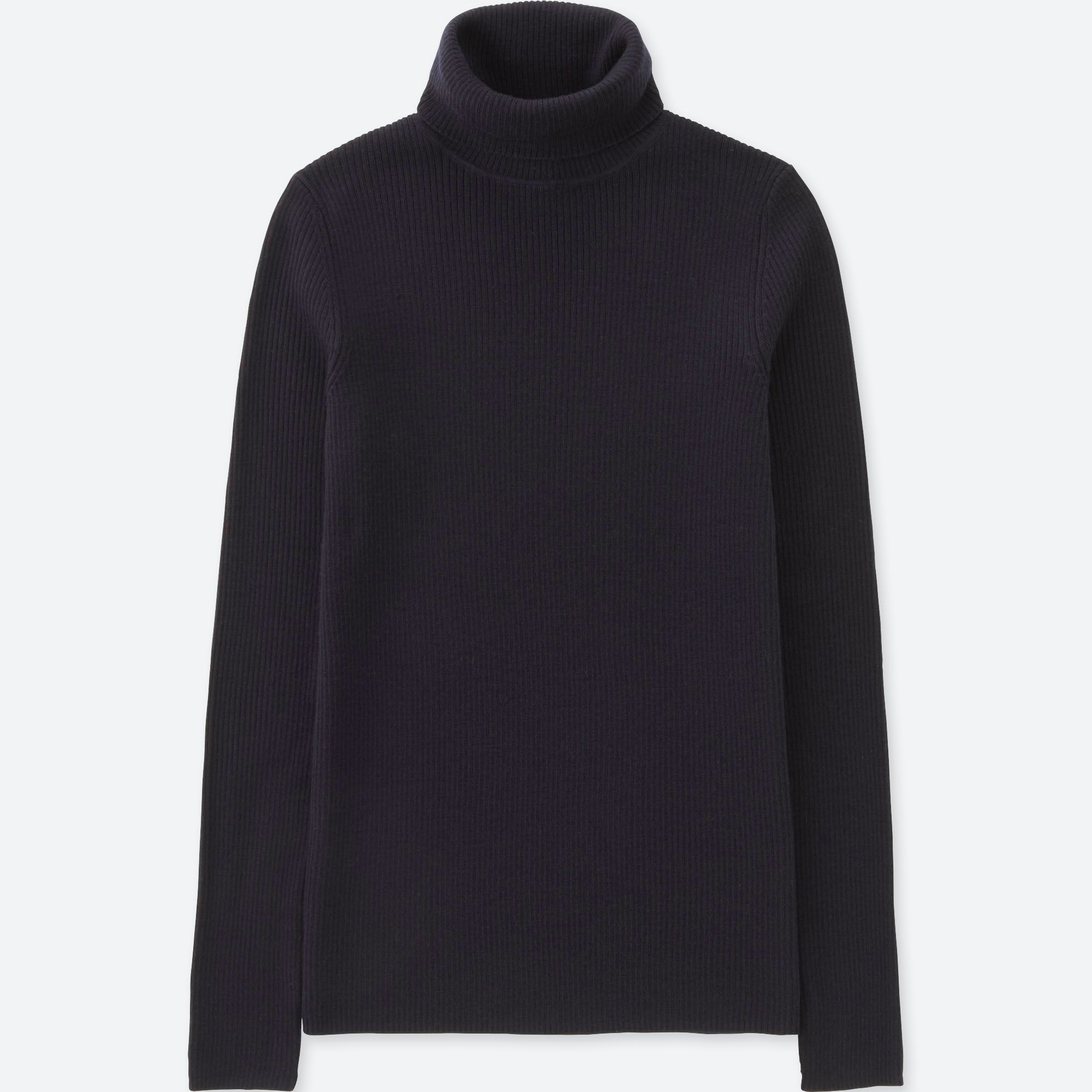 Women Extra Fine Merino Ribbed Turtleneck Sweater Uniqlo Us